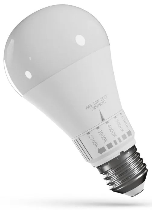 Spectrum LED LED žárovka 5 barev světla GLS E27 230V 10W 5CCT