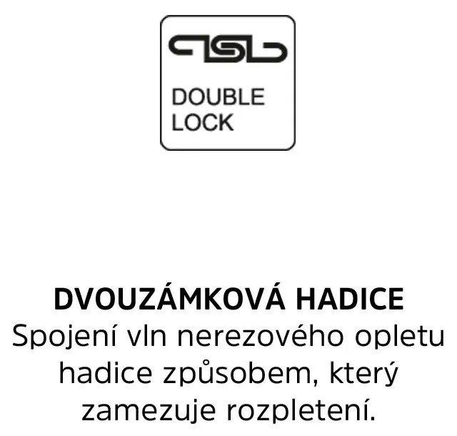 Mereo Mereo, Sprchová hadice dvouzámková 150 cm, systém zabraňující překroucení, nerez, CB111F
