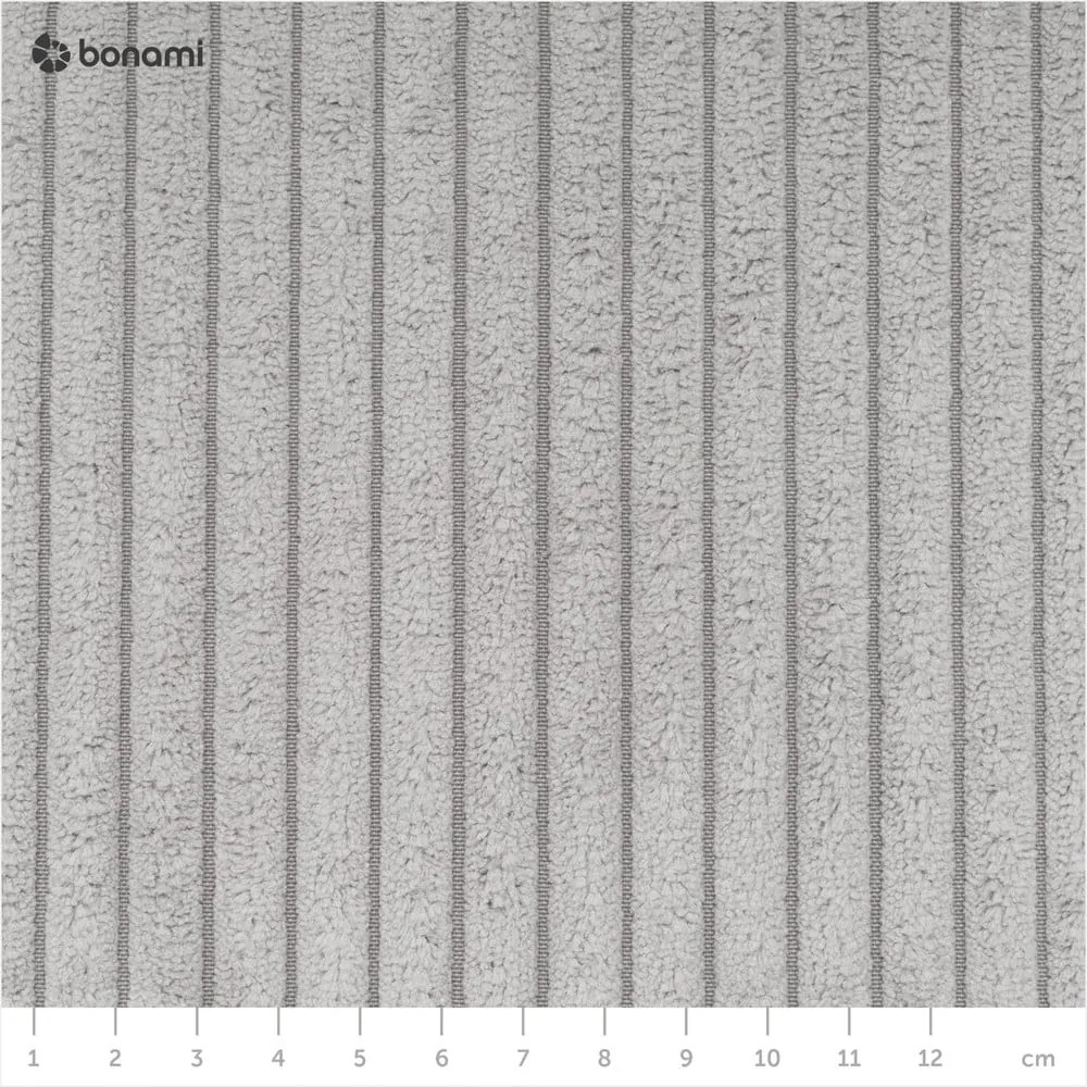 Světle šedá variabilní manšestrová rohová pohovka do "U" Nihad modular – Bobochic Paris