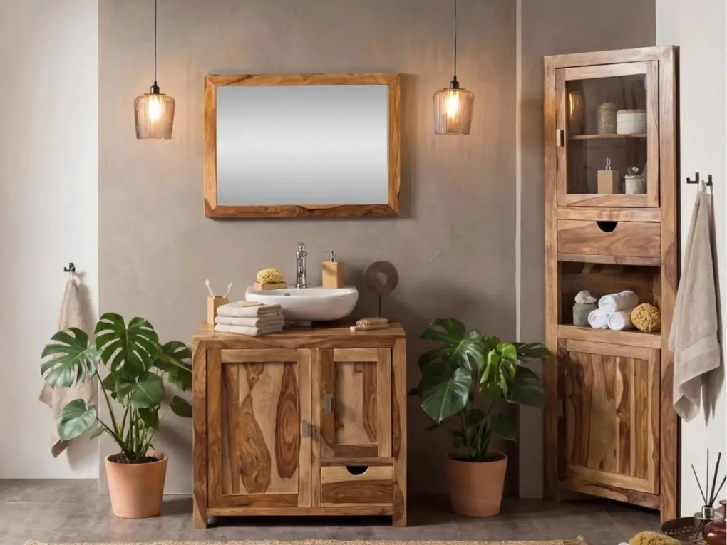 furniture-nabytek.cz - Zrcadlo Laredo 80x55 akácie