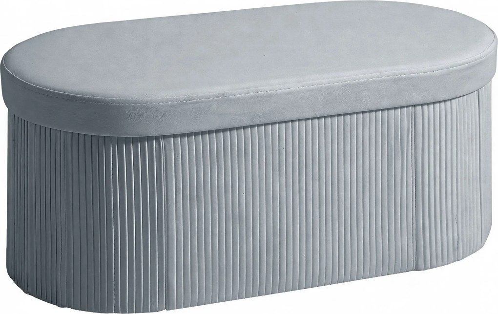 HOMCOM sametový úložný taburet, skládací úložný box, 72 l (76 x 38 x 35 cm), sametové čalounění, nosnost 120 kg — tmavě šedá | Aosom