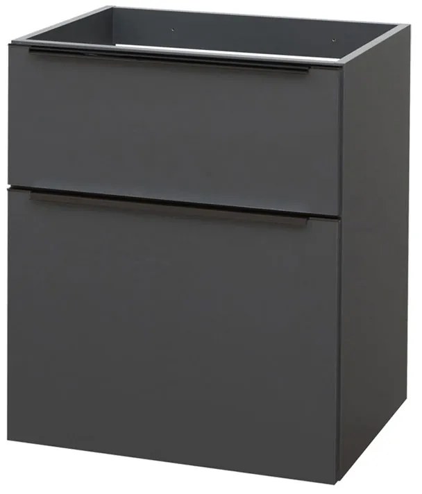 Mereo Mereo, Mailo, koupelnová skříňka 61 cm, bílá, dub, antracit, CN530SB