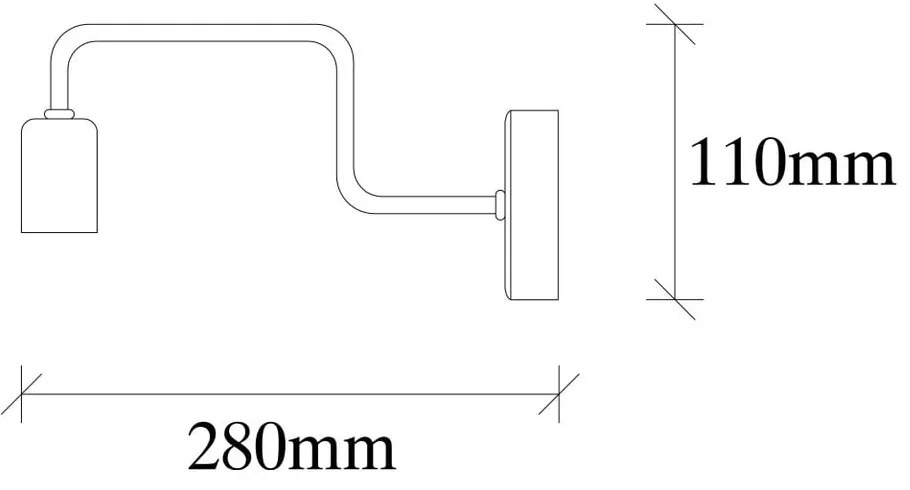 Černé kovové nástěnné svítidlo Opviq lights Isidora