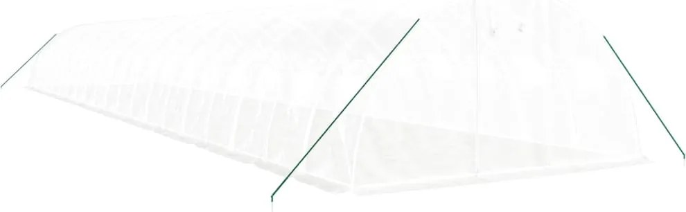 Skleník s ocelovým rámem bílý 80 m² 20 x 4 x 2 m 3188080