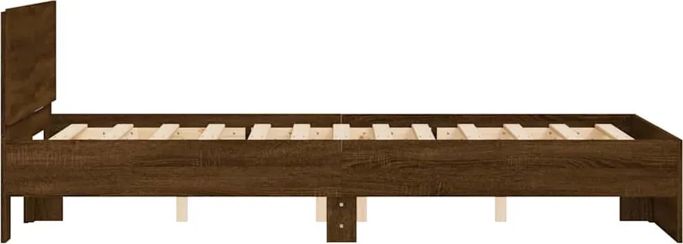 Rám postele s čelem hnědý dub 135 x 190 cm 3207510