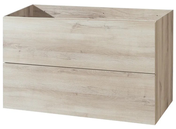 Mereo Mereo, Aira, koupelnová skříňka 101 cm, bílá, dub, šedá, CN722S