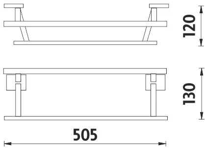 Nimco Držák na ručníky dvojitý, 51 cm KEIRA - KE 22046D-26