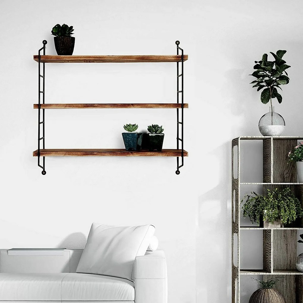 Polička Black and Walnut