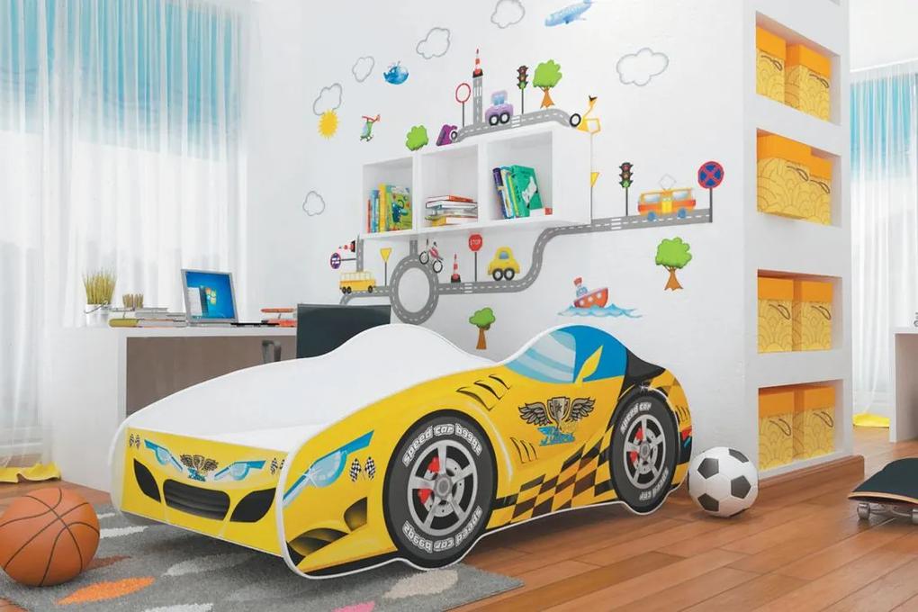 Dětská postel Auto - žluté