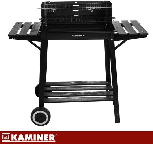 Zahradní gril s rožněm 93x41x86cm Kaminer
