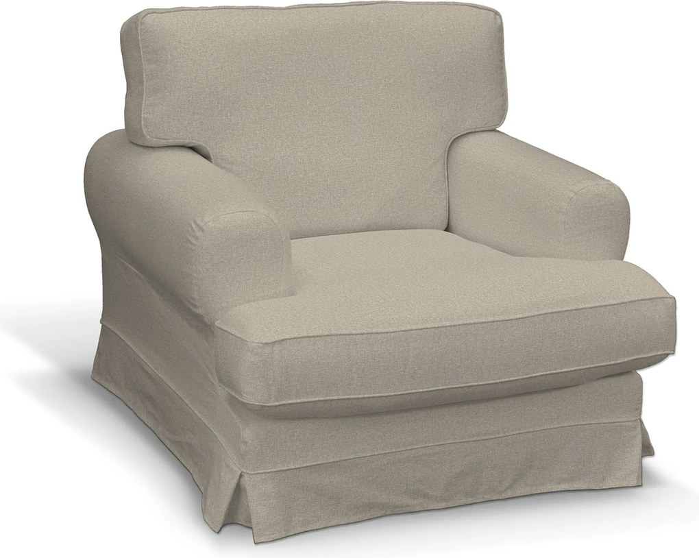 Potah na křeslo IKEA Ekeskog barva béžová látka pletený vzor