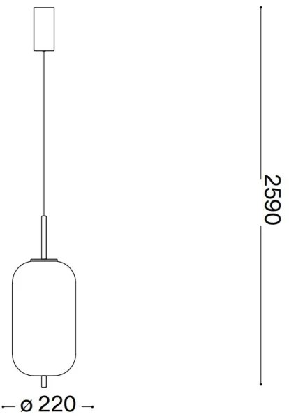 Ideal Lux - LED Lustr na lanku UMILE LED/20W/230V pr. 22 cm CRI 90 mosaz/bílá