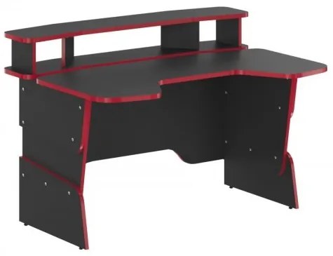 Psací/počítačový výškově nastavitelný stůl SKILL STG1390 červený - 3D5460