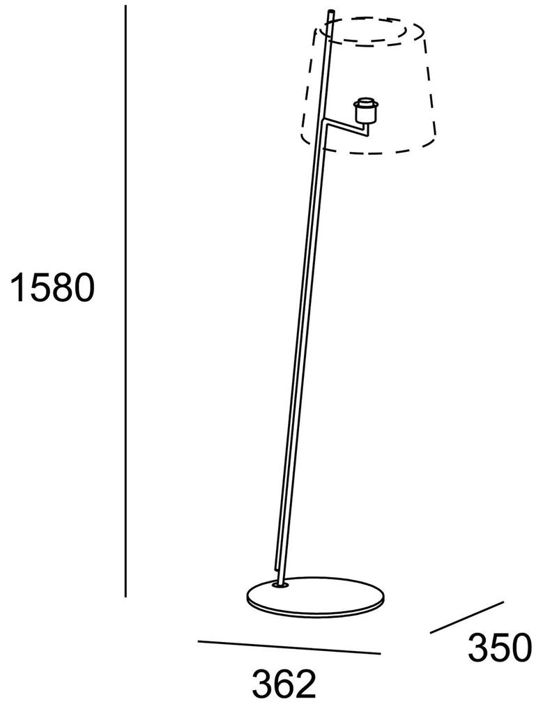 LEDS-C4 Clip stojací lampa výška 158cm černá