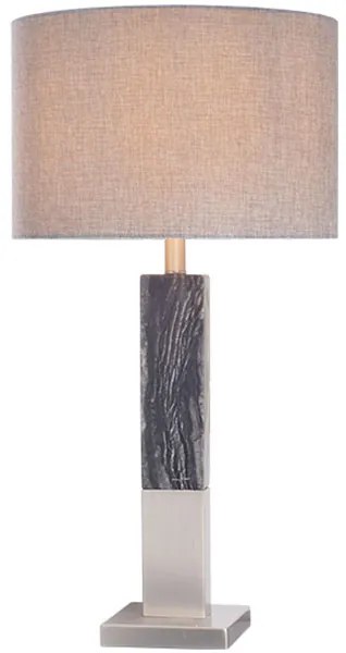 Stolní lampička MARBLE | Ø38cm, matný nikl + šedá + černá | Aca Lighting (ML306411TS)