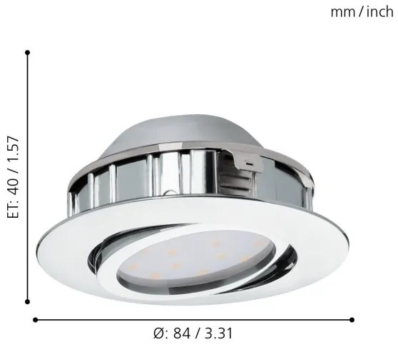 Eglo 95852 - SADA 3x LED podhledové svítidlo PINEDA 1xLED/4,9W/230V