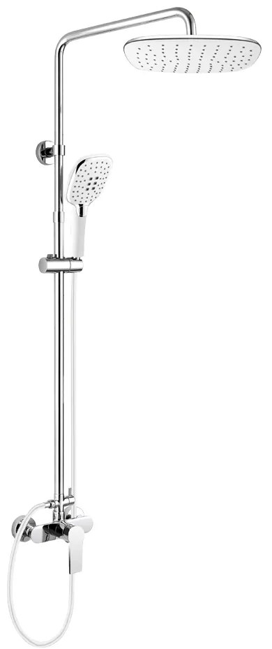 Mereo Mereo, Nástěnná baterie Viana 150mm s otoč. ramínkem a tyčí pro ruční a talířovou sprchu, bez příslušenství, CBE60104SJM