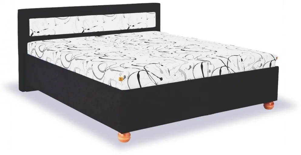 Zvýšená čalouněná postel s úložným prostorem Malvína  PROKOND, 180x200 cm