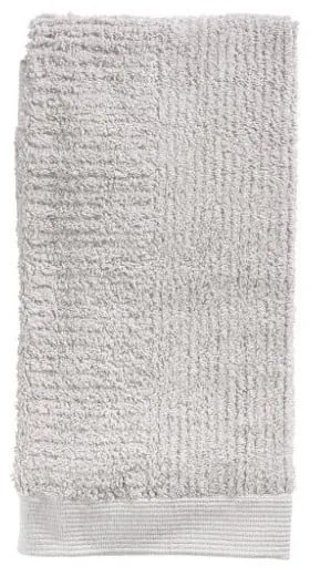 Světle šedý ručník ze 100% bavlny Zone Classic, 50 x 100 cm