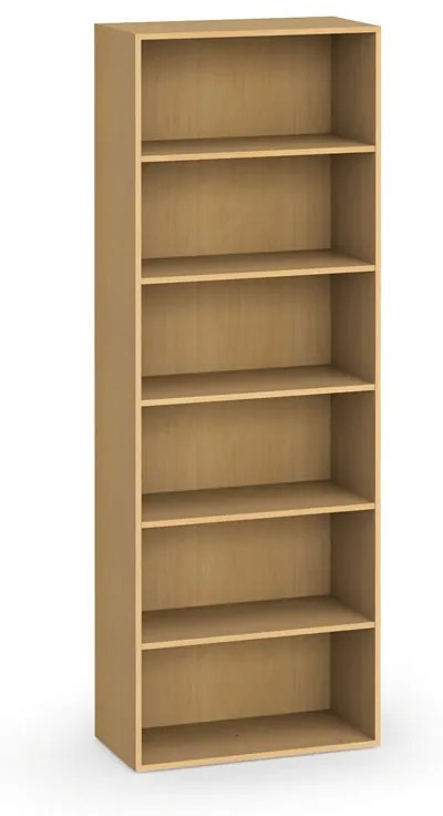 B2B Partner Kancelářský regál KOMBI, 6 polic, 2233x800x400 mm, šedý