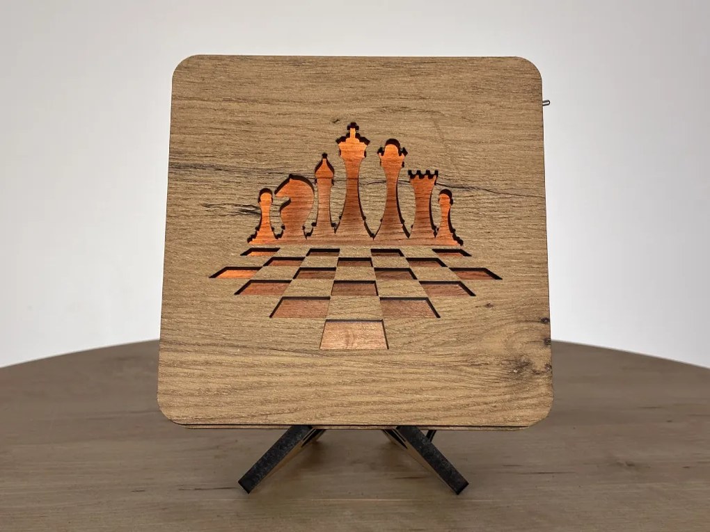 Li-Go "Šachy" lampa 19x19cm provedení povrchu: dub