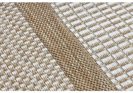 koberec SISAL SION Rám 21782 ploché tkaní ecru, béžová velikost 160x220 cm | krásné koberce cz