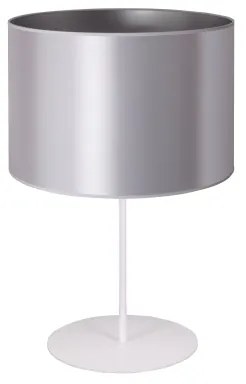 Duolla - Stolní lampa CANNES 1xE14/15W/230V pr. 20 cm stříbrná/bílá