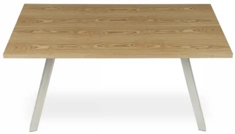 Jídelní stůl 160x90 dub kovové nohy broušený nerez HT-W1515 OAK