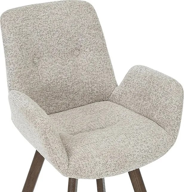Designová otočná židle Yanisin taupe / hnědá