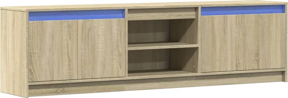 TV skříňka s LED dub sonoma 180 x 34 x 50 cm kompozitní dřevo 3307914