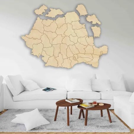 Dřevěná nástěnná mapa Rumunsko| SENTOP M006