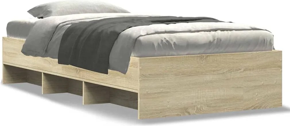 Rám postele bez matrace dub sonoma 90 x 200 cm kompozitní dřevo 3295676