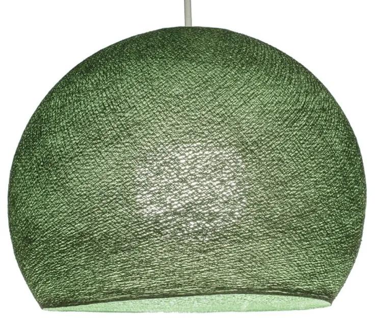 creative cables Stínidlo tvaru kupole z polyesterového vlákna - 100% vyrobené ručně Barva komponentu: Olivově Zelená, Velikost ⌀: L - 42cm