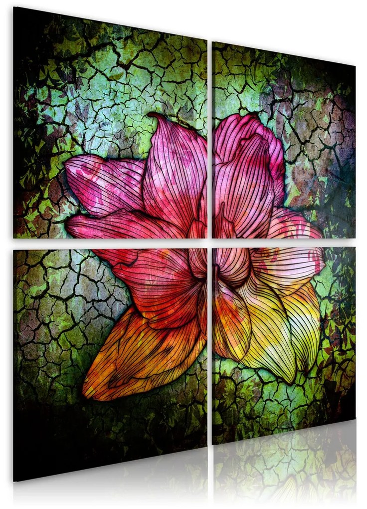 Obraz - Glass flower - 80x80