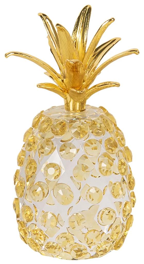 Zlatý skleněný dekorativní ananas - 5*12 cm