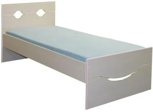 Dětská postel - jednolůžko CR108, růžová-bílá BRADOP