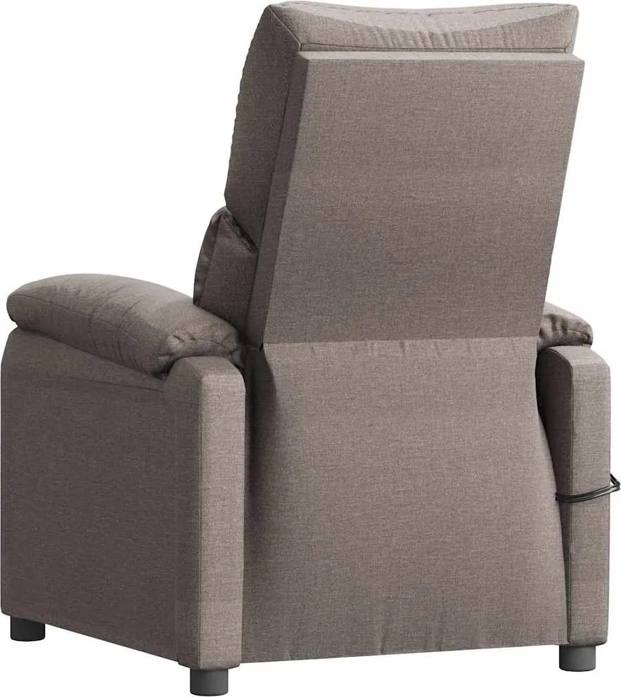 Elektrické masážní křeslo taupe textil 3098438