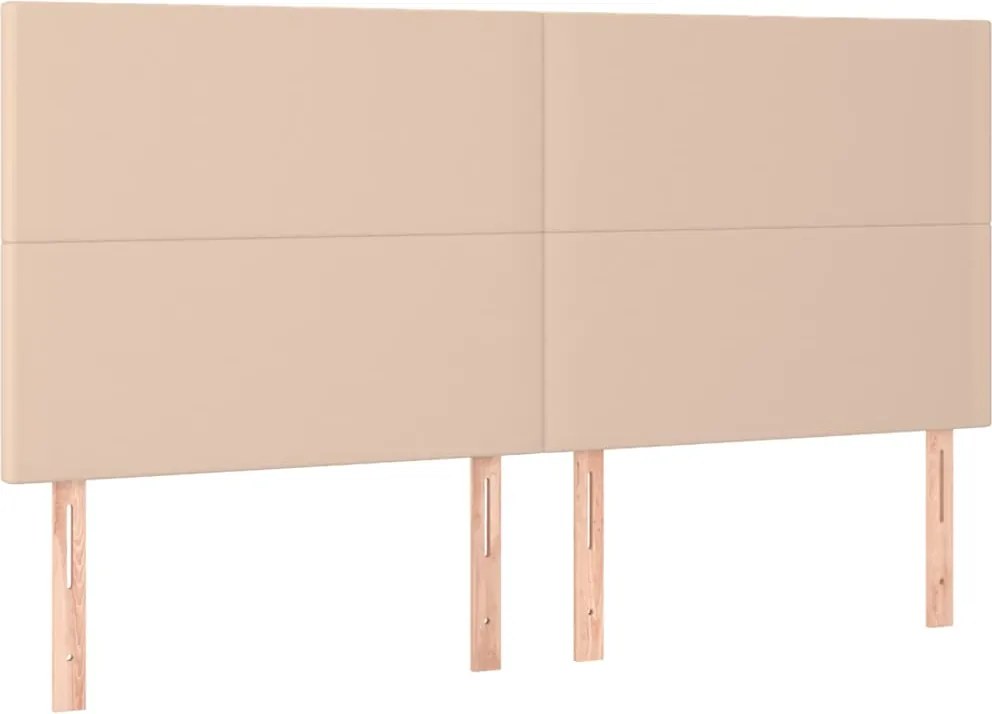 Box spring postel s matrací cappuccino 200 x 200 cm umělá kůže 3128936