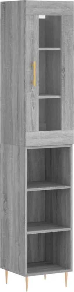 Skříň highboard šedá sonoma 34,5 x 34 x 180 cm kompozitní dřevo 3199359