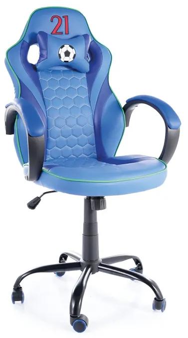 MAXIVA Dětská židle - ITALY, ekokůže, světle modrá/tmavě modrá