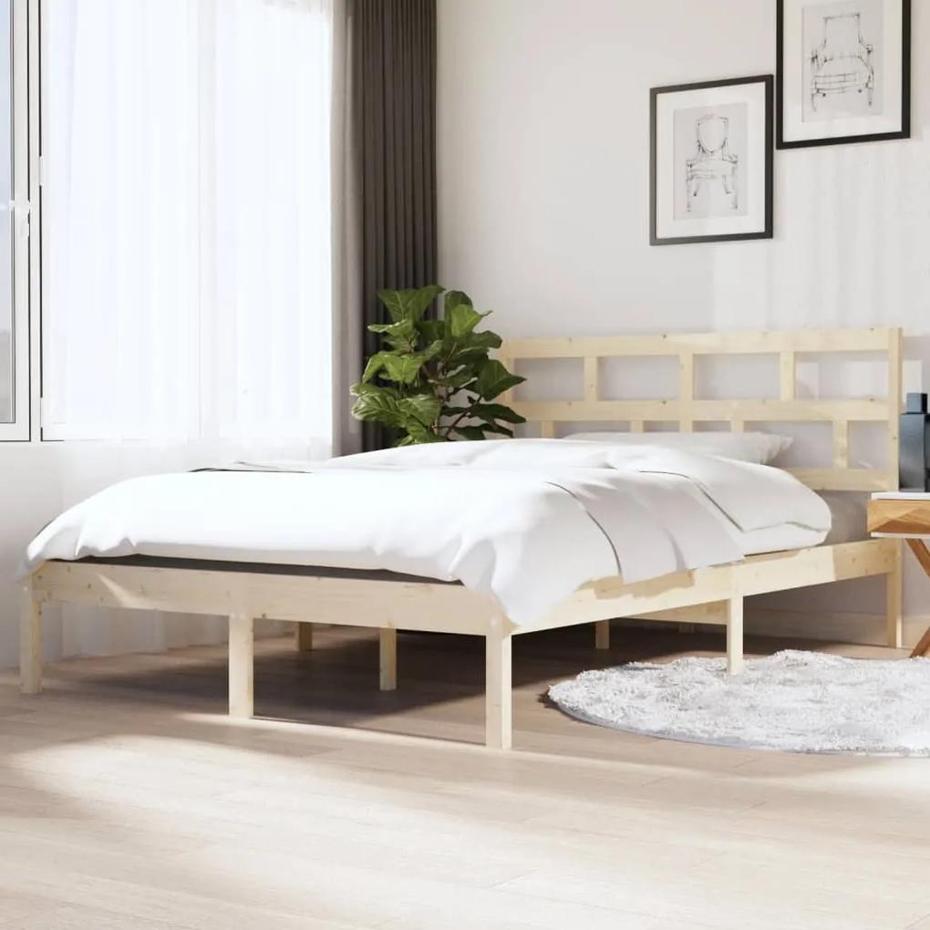 Rám postele 135 x 190 cm Double masivní dřevo,  3101193