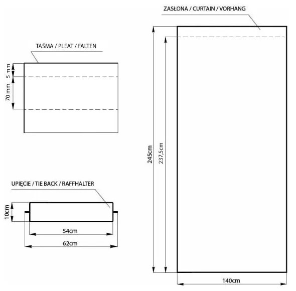 Tmavě modrý dimout závěs 140x270 cm Kierra – Restilo
