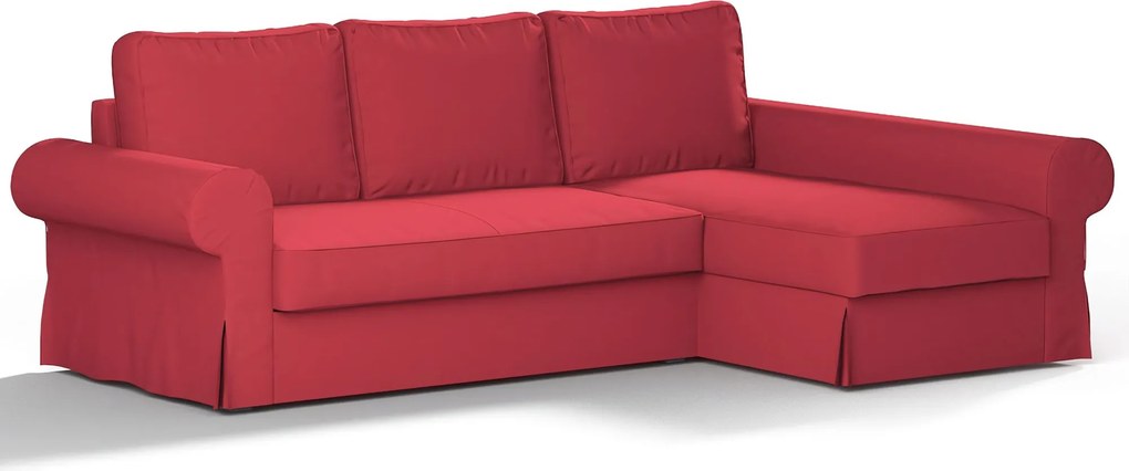 Potah na pohovku IKEA Backabro rozkládací se šezlongem barva červená látka pletený vzor