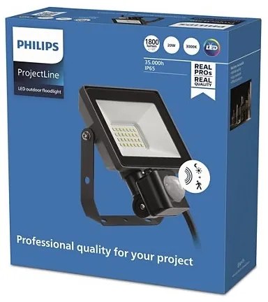 Philips - LED Venkovní reflektor se senzorem PROJECTLINE LED/20W/230V IP65 3000K