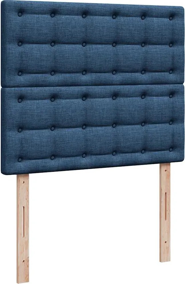 Box spring postel s matrací modrá 120x200 cm textil 3292043
