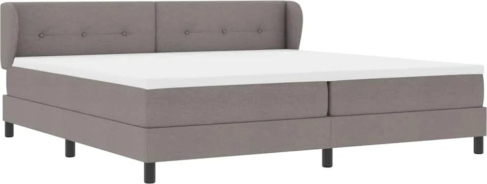 Postel s boxspringem s čelo Taupe 200 x 200 cm textil 3340049