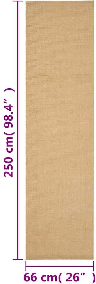 Koberec přírodní sisal 66 x 250 cm 136301