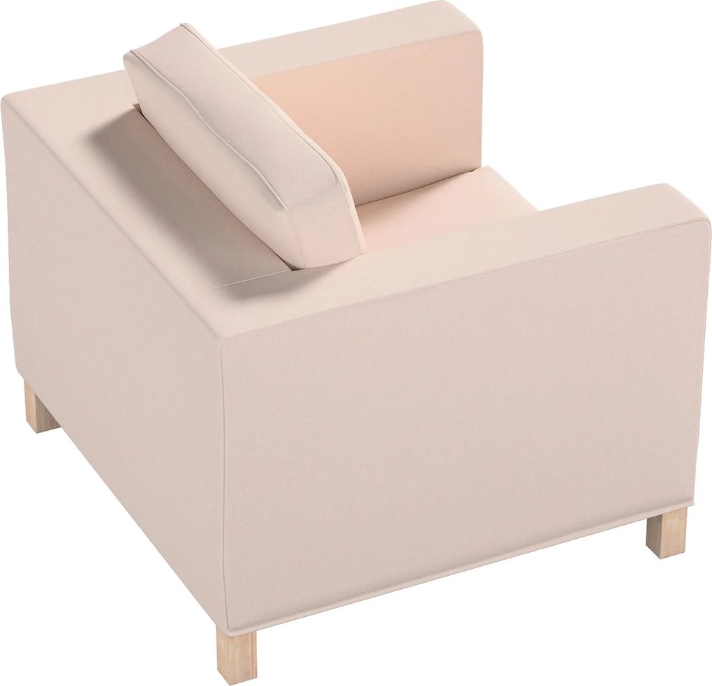 Potah na křesko IKEA Karlanda, krátký barva růžová látka pletený vzor