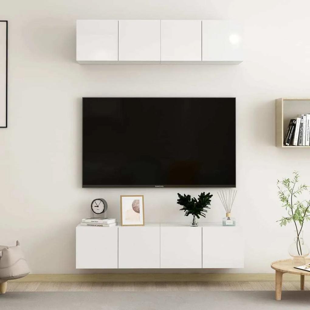 vidaXL TV skříňky 4 ks 60 x 30 x 30 cm dřevotříska [3078744] Barva: Betonová šedá