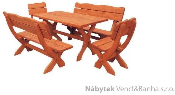 dřevěný zahradní nábytek Bawarski 1+2+2 drewfilip 38